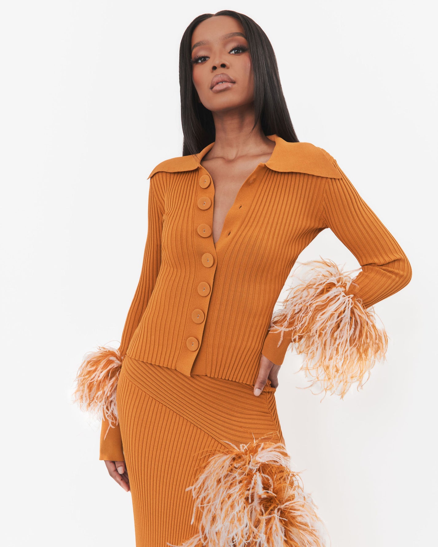 Maya Feather-Cuff Top – Fumi The Label